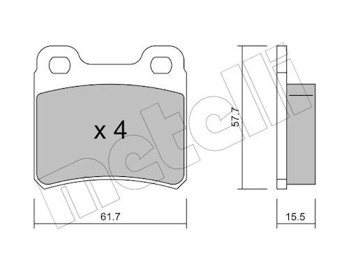 Komplet pločica, disk-kočnica METELLI 22-0141-0