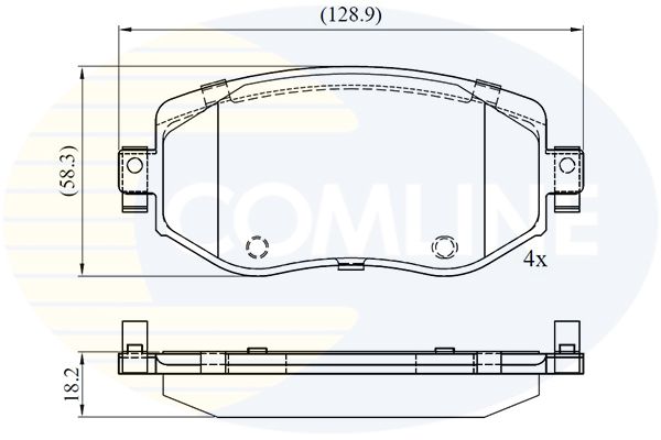Komplet pločica, disk-kočnica COMLINE CBP06125
