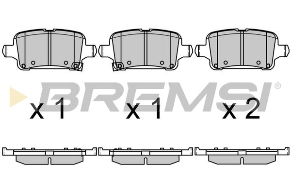 Komplet pločica, disk-kočnica BREMSI BP3723