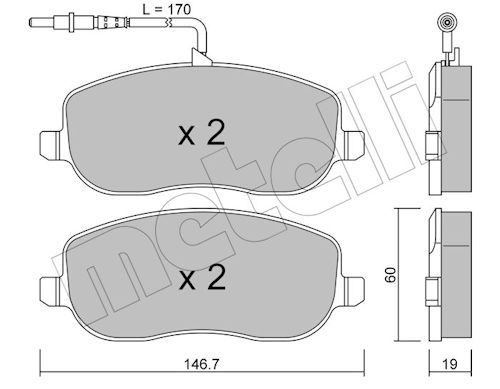 Komplet pločica, disk-kočnica METELLI 22-0530-0