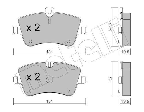 Komplet pločica, disk-kočnica METELLI 22-0342-0
