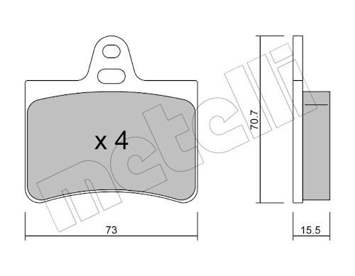Komplet pločica, disk-kočnica METELLI 22-0333-0