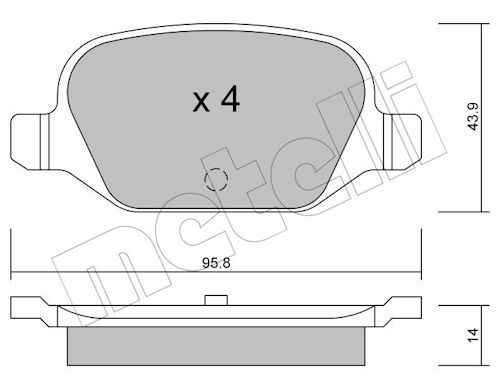 Komplet pločica, disk-kočnica METELLI 22-0324-0