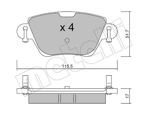 Komplet pločica, disk-kočnica METELLI 22-0319-0
