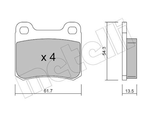 Komplet pločica, disk-kočnica METELLI 22-0092-0