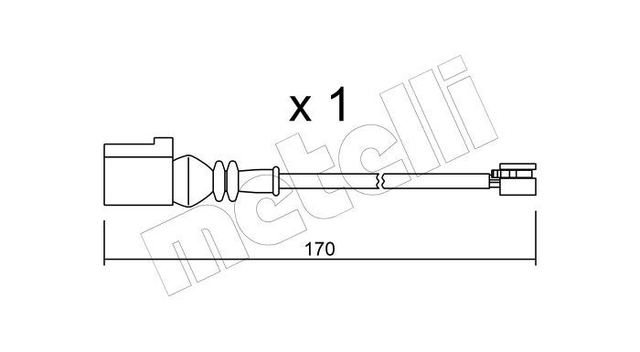 Signalni kontakt, trošenje kočione pločice METELLI SU.289