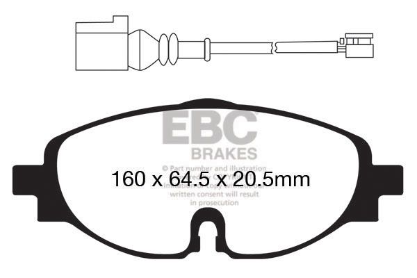 Komplet pločica, disk-kočnica EBC Brakes DP22150