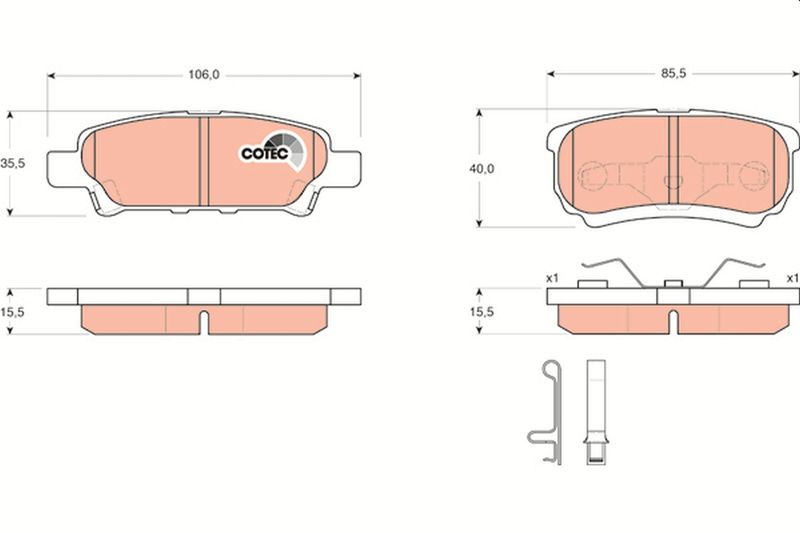 Komplet pločica, disk-kočnica TRW GDB3341
