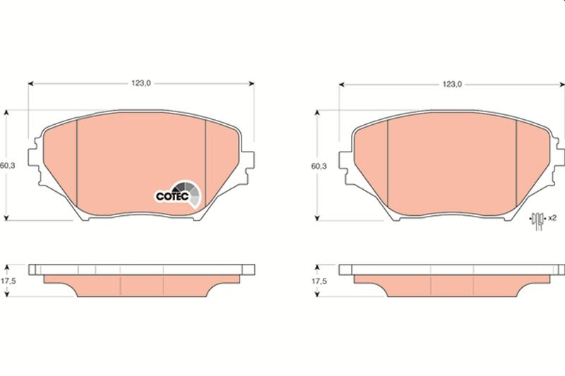 Komplet pločica, disk-kočnica TRW GDB3251