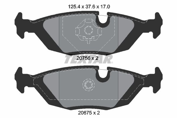 Komplet pločica, disk-kočnica TEXTAR 2067502