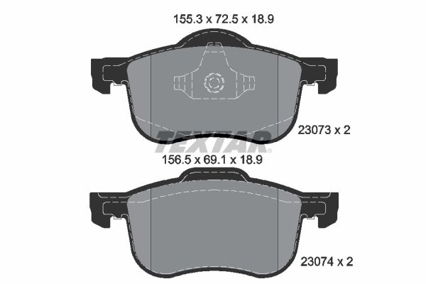 Komplet pločica, disk-kočnica TEXTAR 2307303