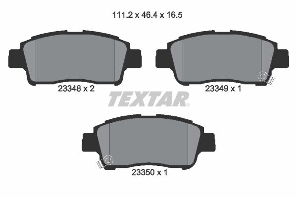 Komplet pločica, disk-kočnica TEXTAR 2334803