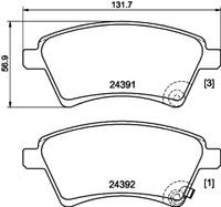 Komplet pločica, disk-kočnica HELLA PAGID 8DB 355 012-511