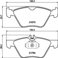 Komplet pločica, disk-kočnica HELLA PAGID 8DB 355 007-861