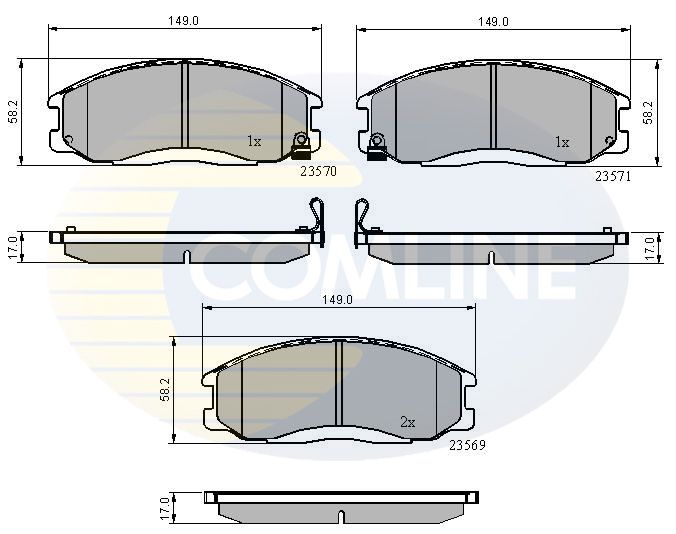 Komplet pločica, disk-kočnica COMLINE CBP3938