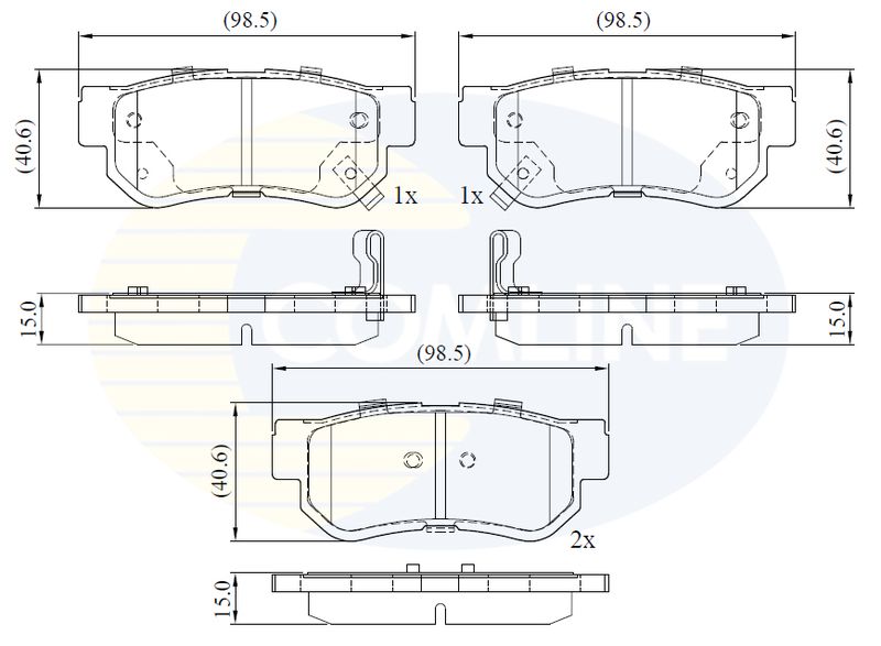 Komplet pločica, disk-kočnica COMLINE CBP3935