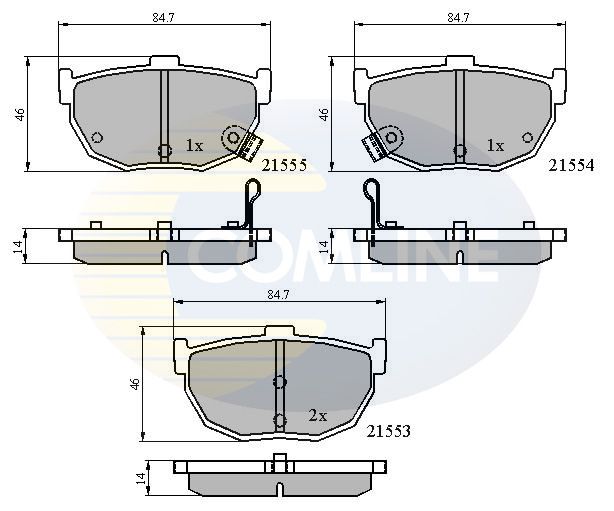 Komplet pločica, disk-kočnica COMLINE CBP3805