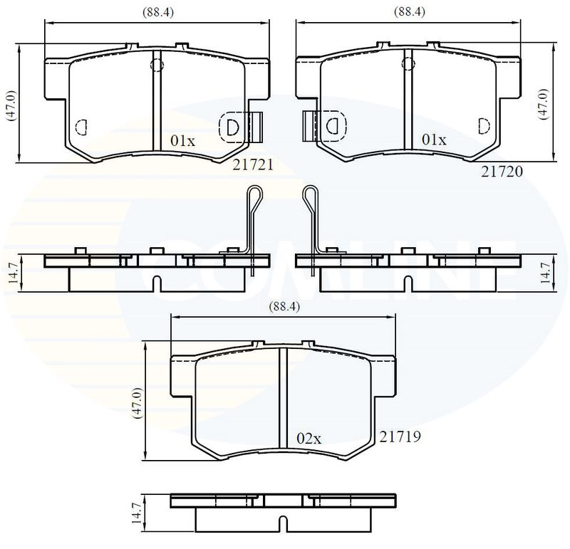 Komplet pločica, disk-kočnica COMLINE CBP36049
