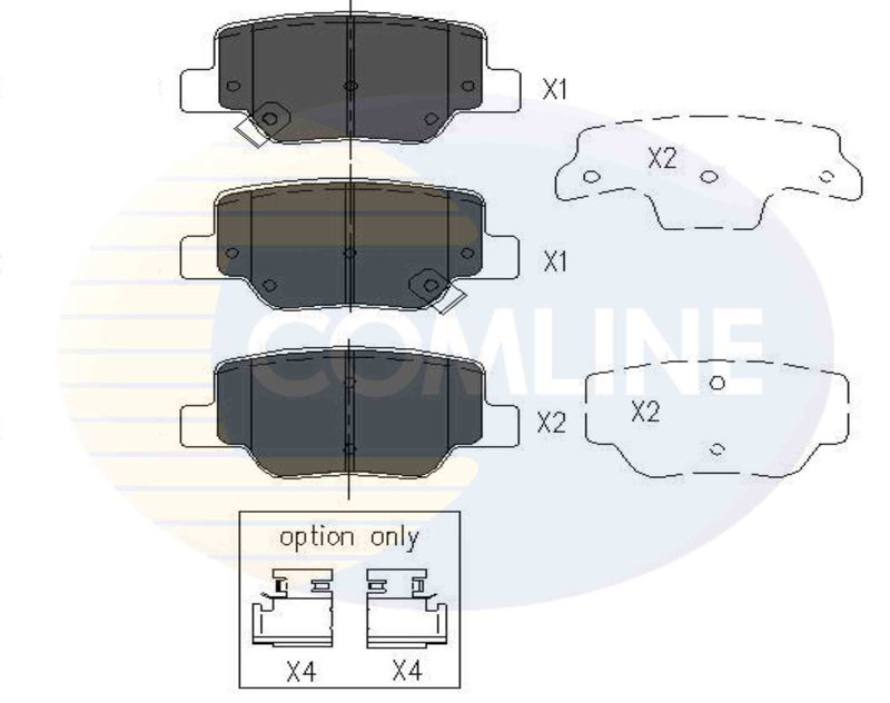 Komplet pločica, disk-kočnica COMLINE CBP36010