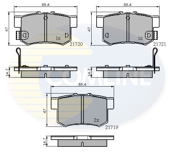 Komplet pločica, disk-kočnica COMLINE CBP3445