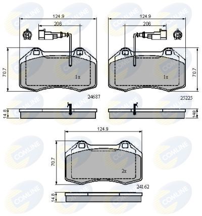 Komplet pločica, disk-kočnica COMLINE CBP11703