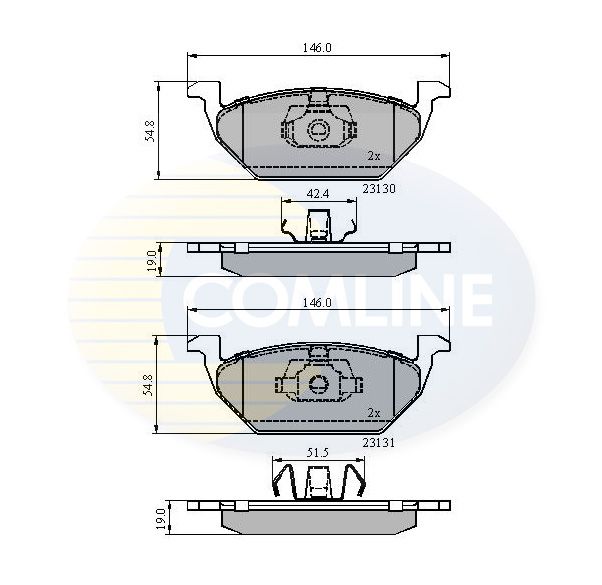 Komplet pločica, disk-kočnica COMLINE CBP0889
