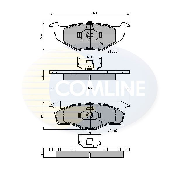Komplet pločica, disk-kočnica COMLINE CBP0707