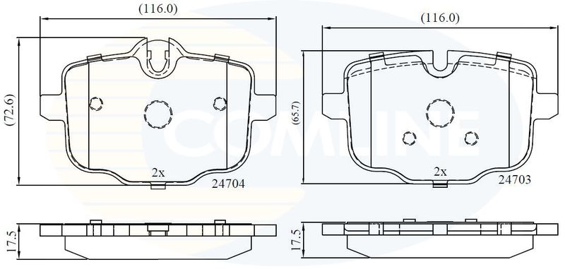 Komplet pločica, disk-kočnica COMLINE CBP06072
