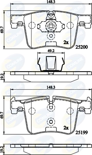 Komplet pločica, disk-kočnica COMLINE CBP02149