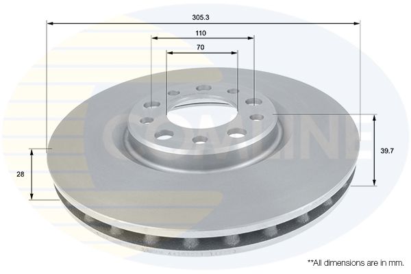 Kočioni disk COMLINE ADC1828V