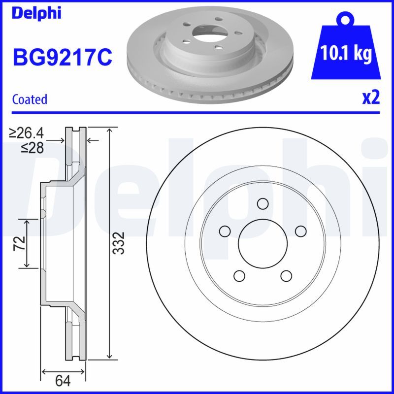 Kočioni disk DELPHI BG9217C