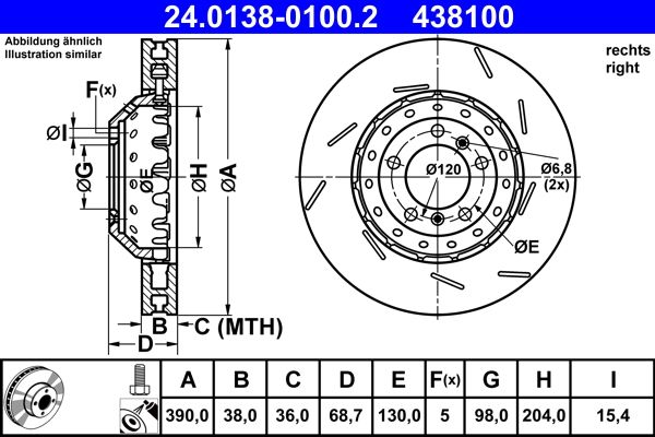 Kočioni disk ATE 24.0138-0100.2