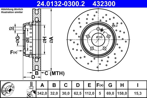 Kočioni disk ATE 24.0132-0300.2