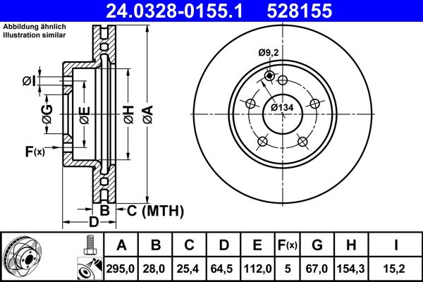 Kočioni disk ATE 24.0328-0155.1