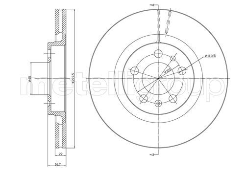 Kočioni disk METELLI 23-0391C