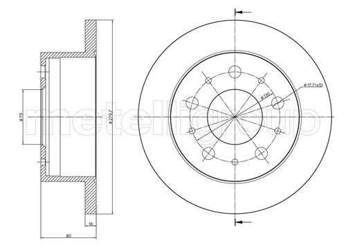 Kočioni disk METELLI 23-0912C