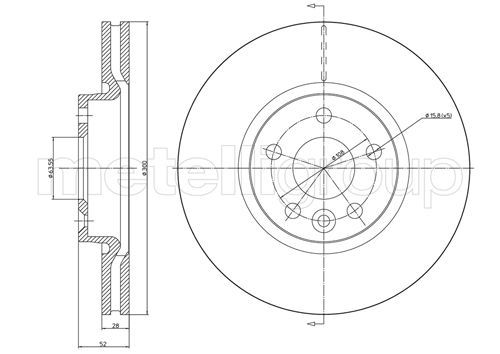 Kočioni disk METELLI 23-0896C