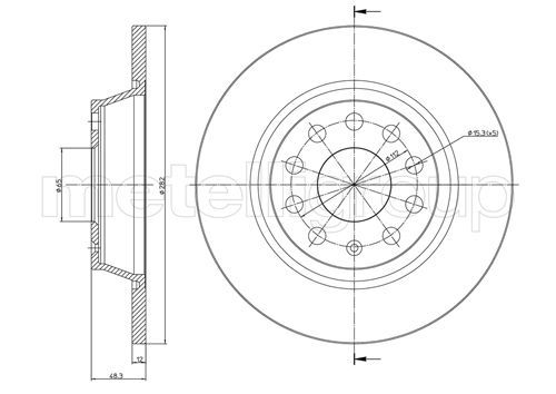Kočioni disk METELLI 23-0852C