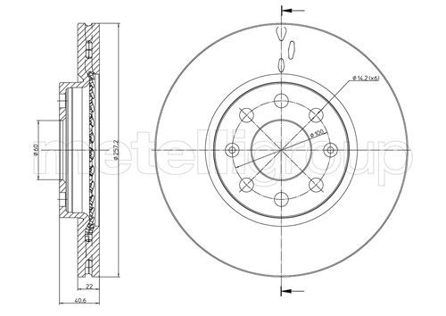 Kočioni disk METELLI 23-0835C