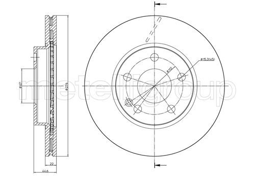 Kočioni disk METELLI 23-0831C