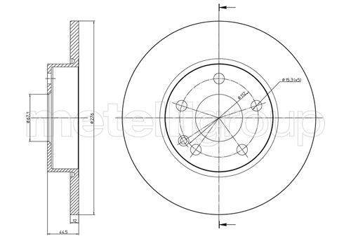 Kočioni disk METELLI 23-0830C