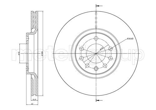 Kočioni disk METELLI 23-0826C