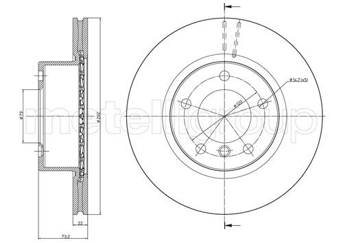 Kočioni disk METELLI 23-0811C