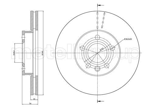 Kočioni disk METELLI 23-0736C