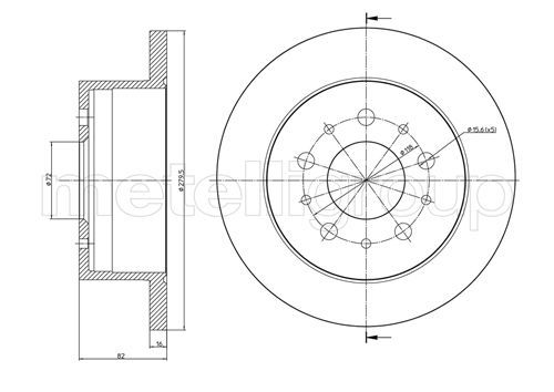 Kočioni disk METELLI 23-0731