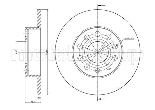 Kočioni disk METELLI 23-0725C