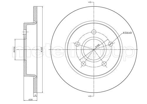 Kočioni disk METELLI 23-0688C