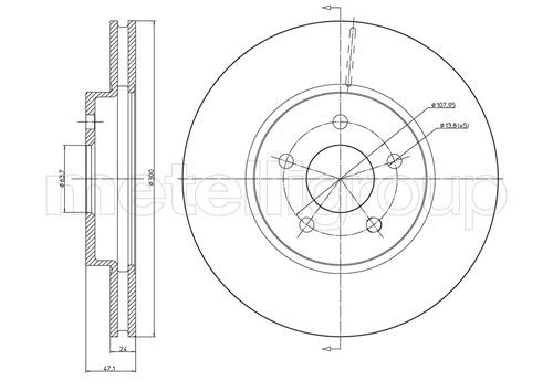 Kočioni disk METELLI 23-0684C
