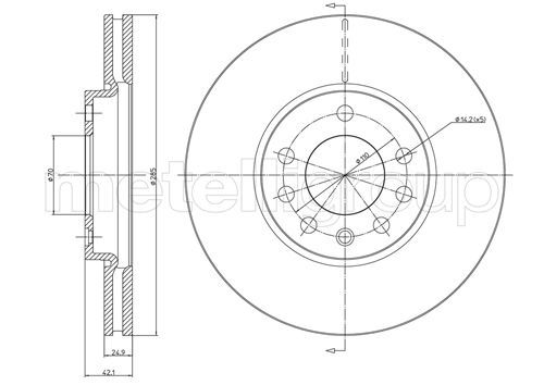 Kočioni disk METELLI 23-0608C