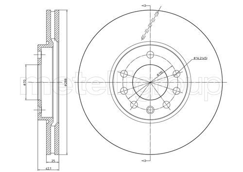 Kočioni disk METELLI 23-0605C